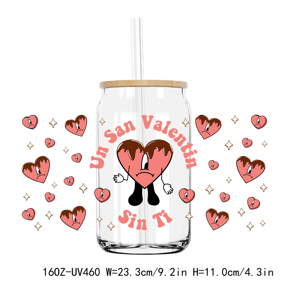 Bad Bunny Valentine's Day 16OZ UV DTF Stickers Wrap – JM Transfer ...